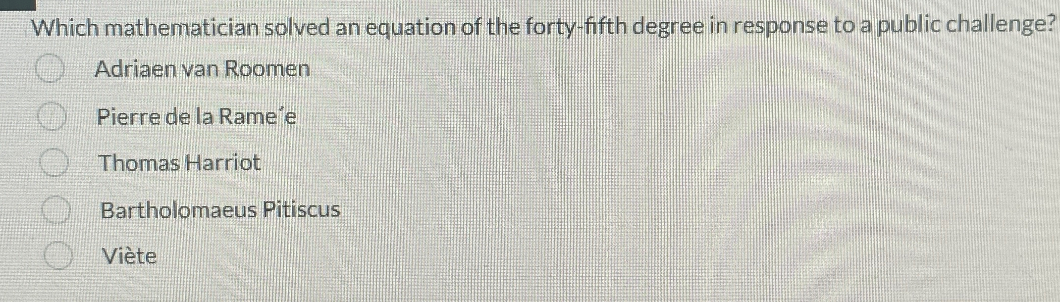 Solved Which mathematician solved an equation of the | Chegg.com