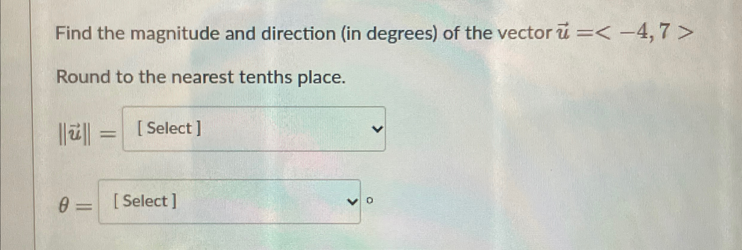 Solved Find the magnitude and direction (in degrees) ﻿of the | Chegg.com