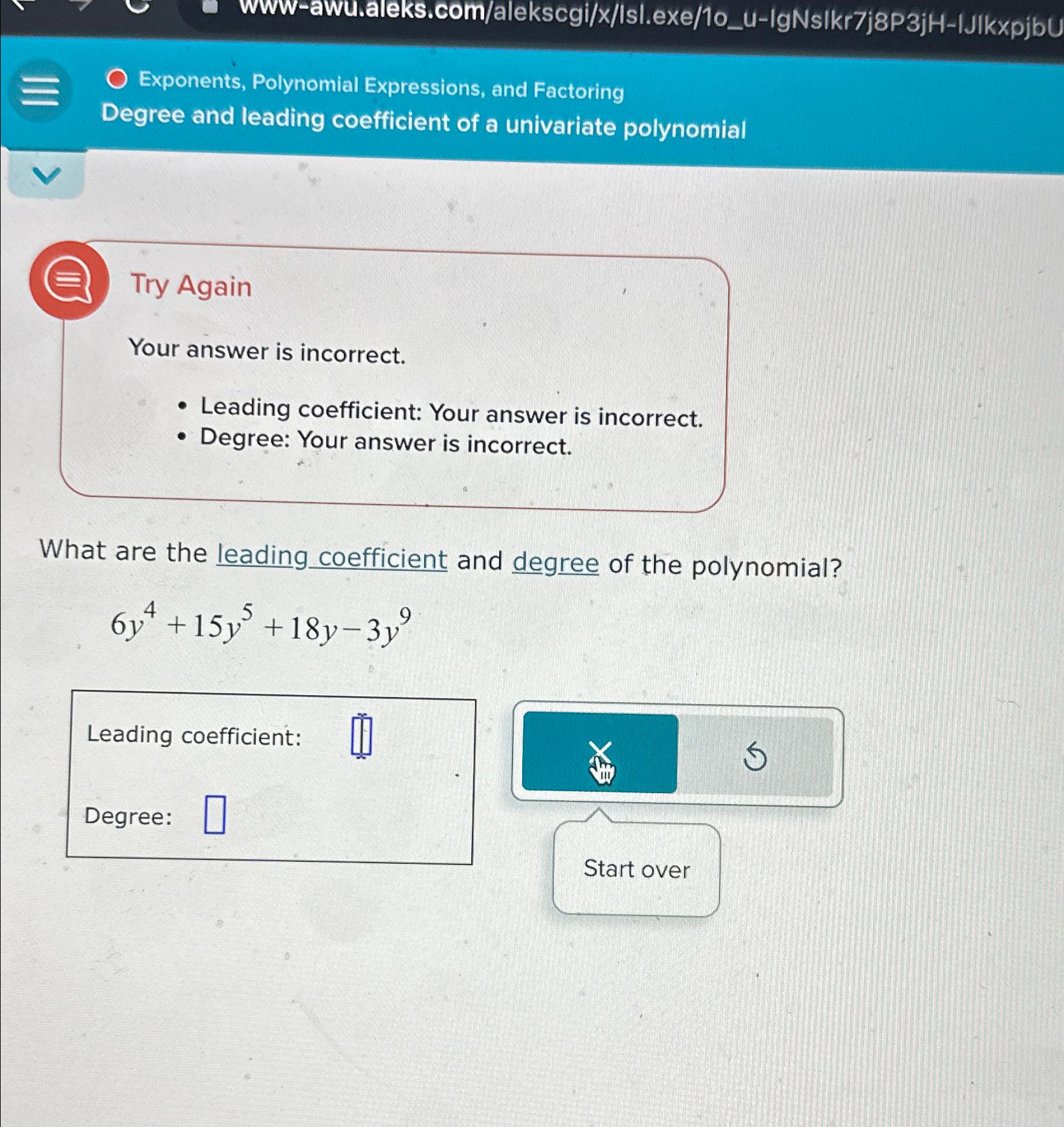 Solved Exponents, Polynomial Expressions, and | Chegg.com