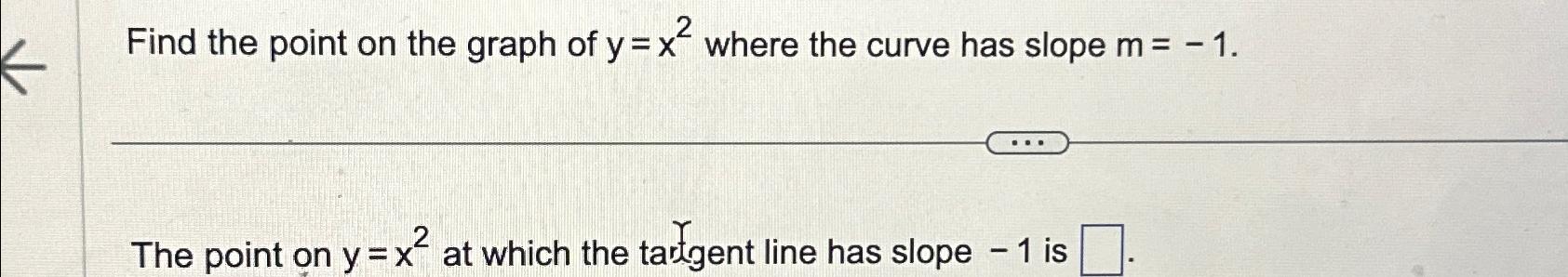 Solved Find the point on the graph of y=x2 ﻿where the curve | Chegg.com