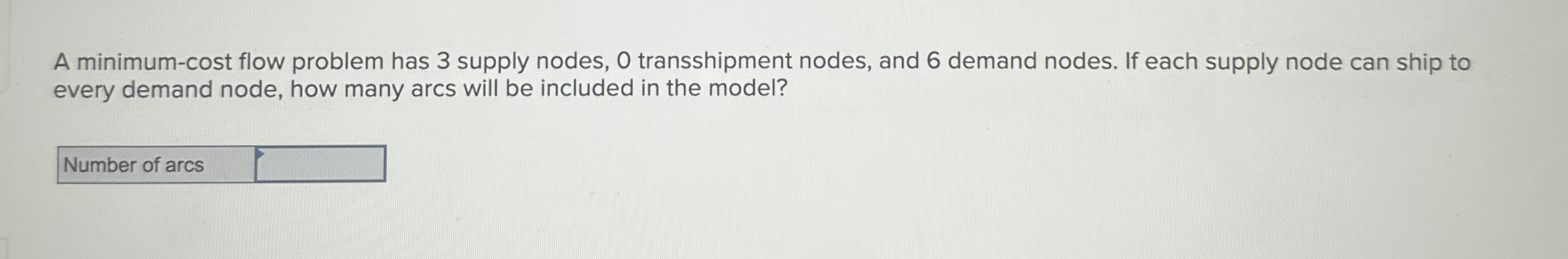 Solved A minimum-cost flow problem has 3 ﻿supply nodes, 0 | Chegg.com