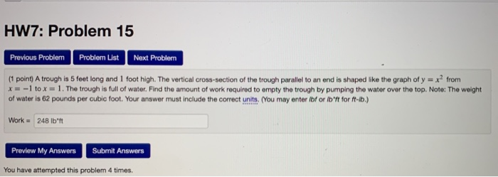 Solved HW7: Problem 15 Previous Problem Problem List Next | Chegg.com