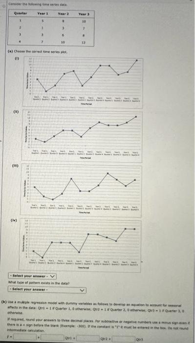 (b) Use a multiple regression model with dummy | Chegg.com