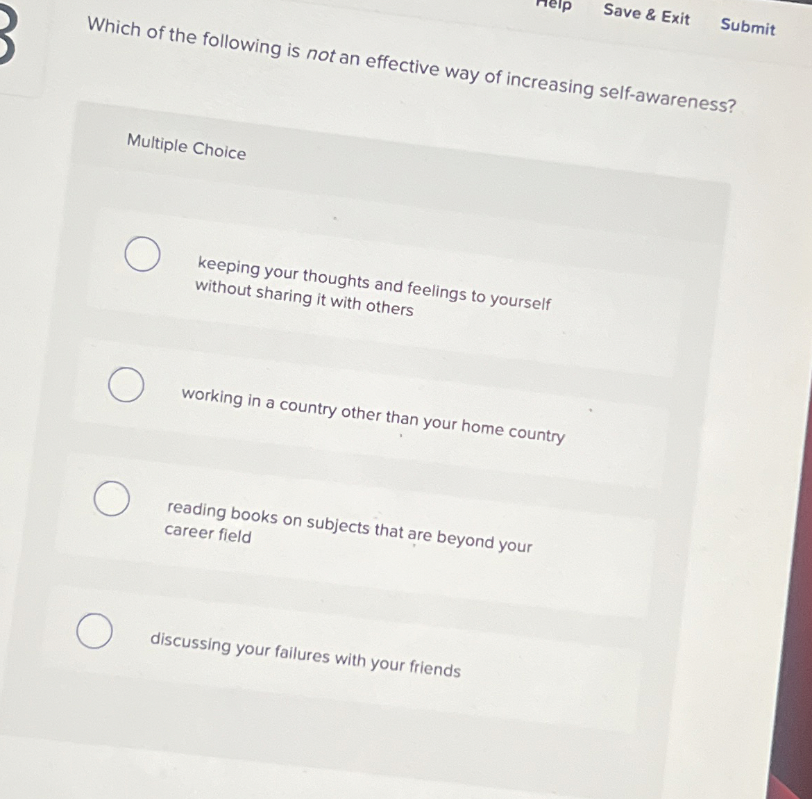 Solved Save & ExitWhich of the following is not an effective | Chegg.com