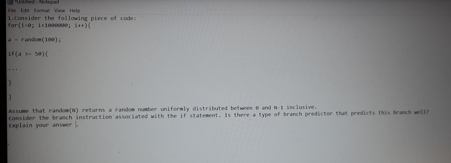 Solved *Untitled - Notepad File Edit Format View Help 1. | Chegg.com