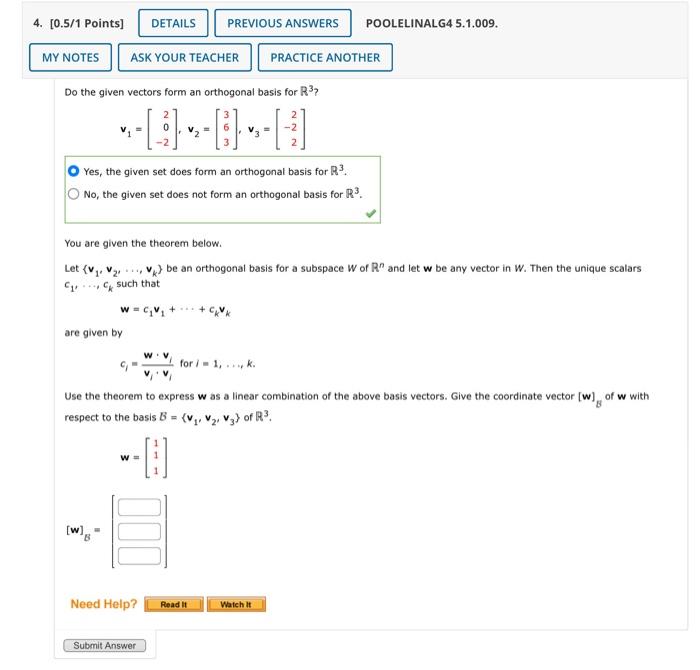 Solved Do the given vectors form an orthogonal basis for R3 | Chegg.com