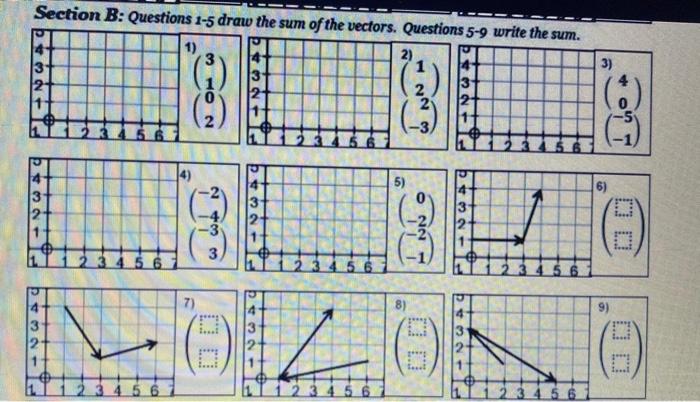 Solved Section Al: Questions 1-6 write as column vectors. | Chegg.com