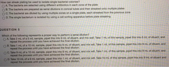 Solved What is a clonal colony of bacteria? A. A colony of | Chegg.com