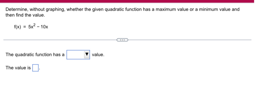 Solved Determine, without graphing, whether the given | Chegg.com