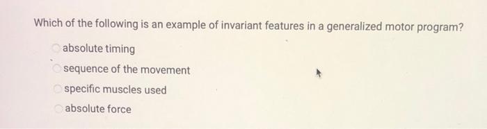 Solved Which of the following is an example of invariant | Chegg.com