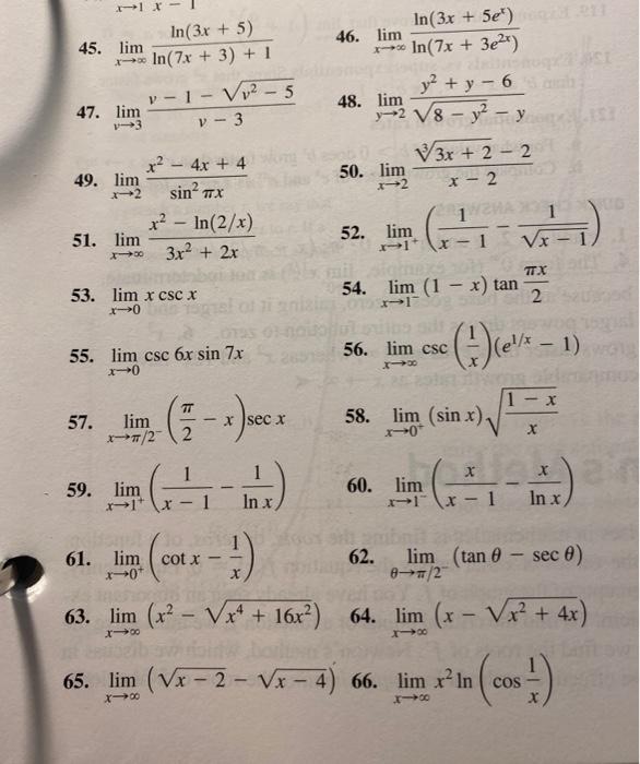 Solved Practice Exercises 17–83. Limits Evaluate the | Chegg.com
