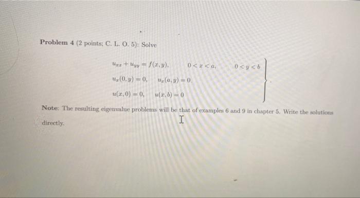 Solved Problem 4 (2 points: C. L. 0.5): Solve thes+w=f(w), 0 | Chegg.com Solved Problem 4 (2 points: C. L. 0.5): Solve thes+w=f(w), 0 | Chegg.com