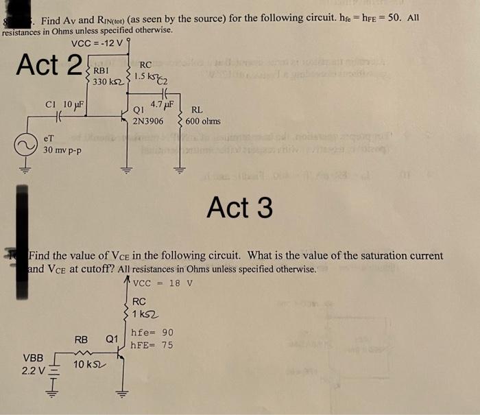 Solved Find the values of IC ; VCE ; IB ; ICSAT Place a+ or | Chegg.com
