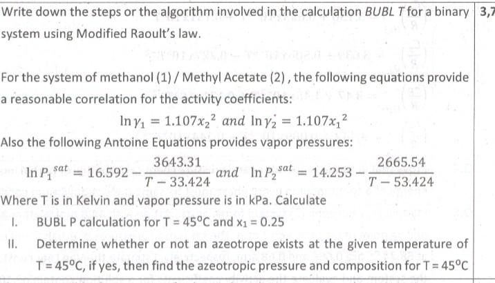 Solved Write down the steps or the algorithm involved in the | Chegg.com