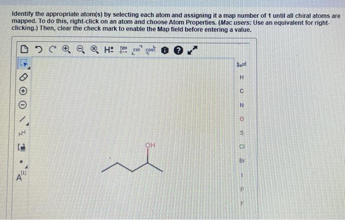 Solved Identify the appropriate atom(s) by selecting each | Chegg.com