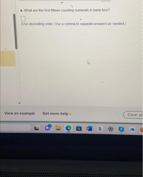 Solved a. What are the first fifteen counting numerals in | Chegg.com