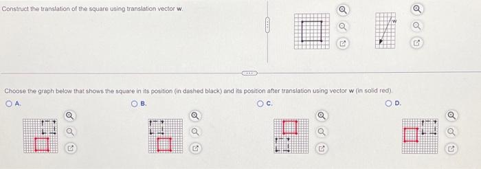 Solved Construct the translation of the square using | Chegg.com
