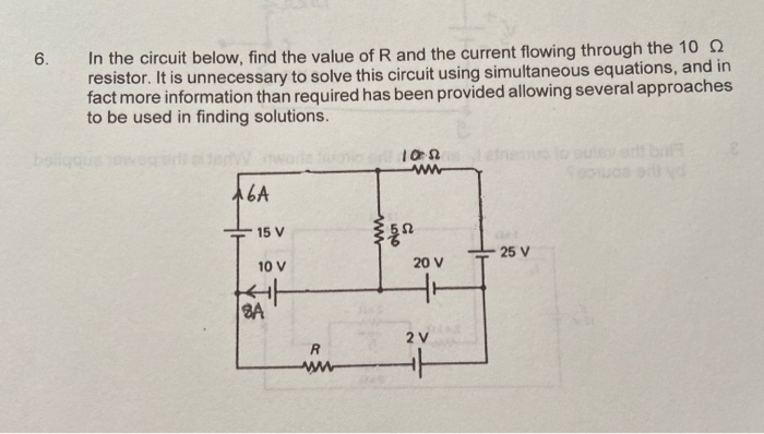 Solved In the circuit below, find the value of R and the | Chegg.com