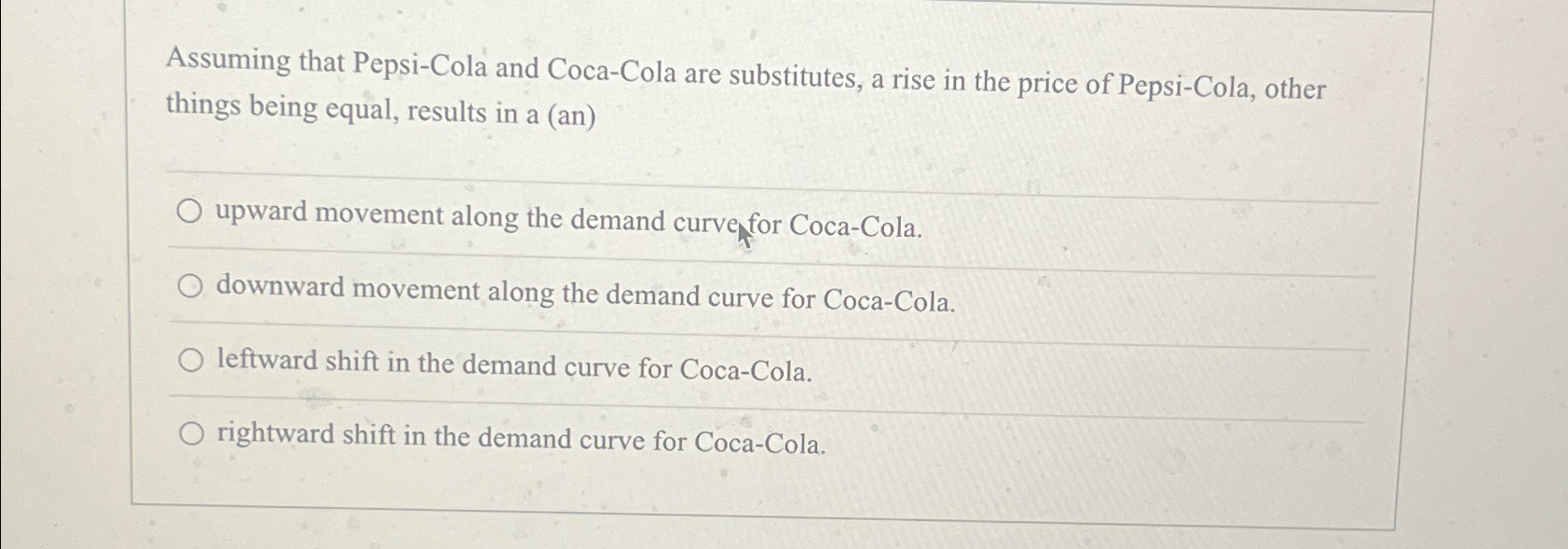 Solved Assuming that Pepsi-Cola and Coca-Cola are | Chegg.com