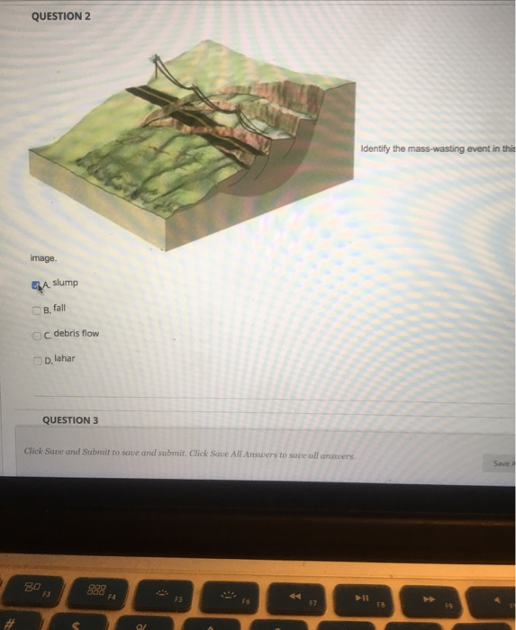 Solved QUESTION 2 Identify the mass-wasting event in this | Chegg.com