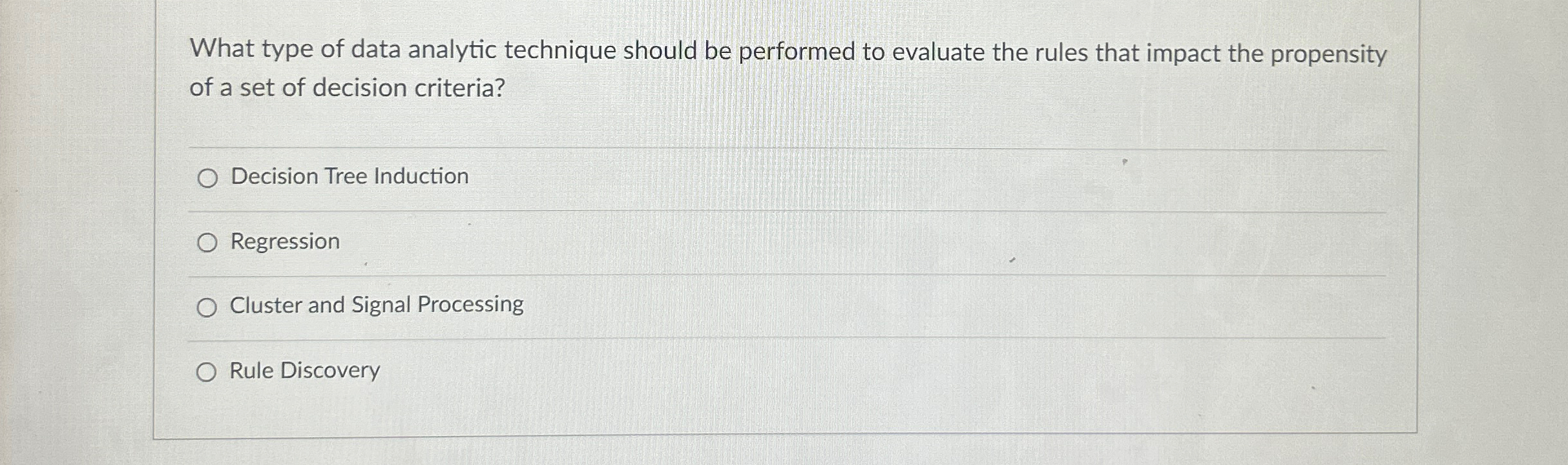 What type of data analytic technique should be | Chegg.com