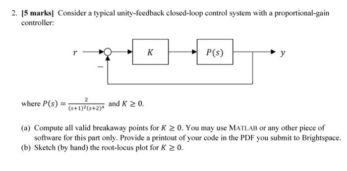 Solved 2. 15 marks] Consider a typical unity-feedback | Chegg.com