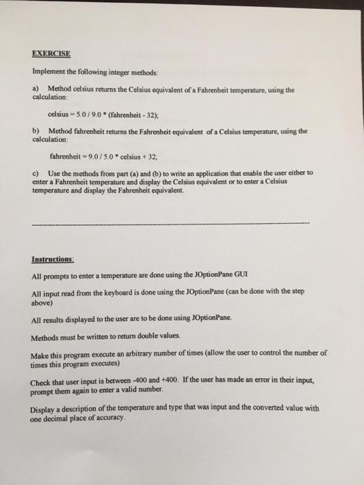 Solved EXERCISE Implement the following integer methods a) | Chegg.com