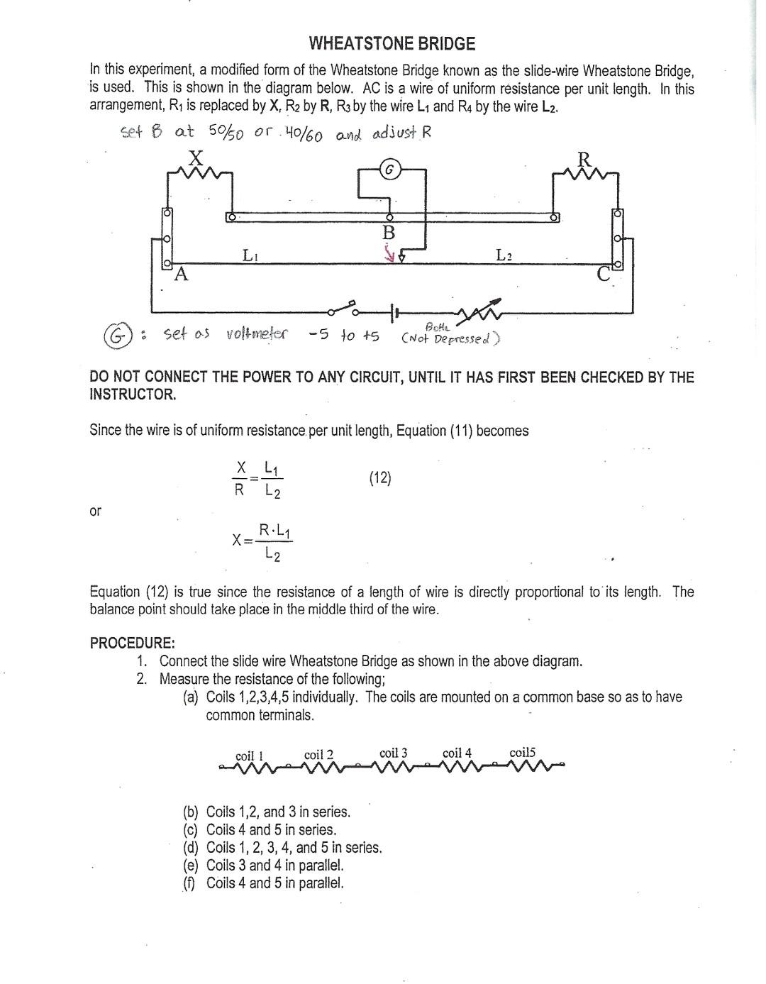 Solved EXP#10 WHEATSTONE BRIDGE OBJECTIVE: To measure | Chegg.com