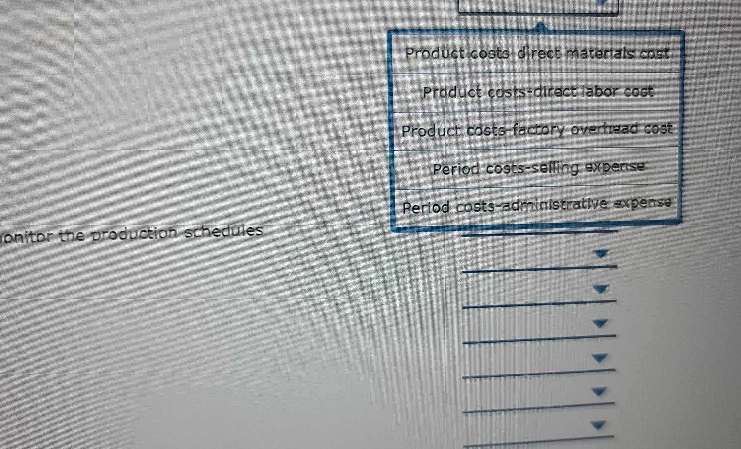 Solved Classify each of the following costs as product cost | Chegg.com
