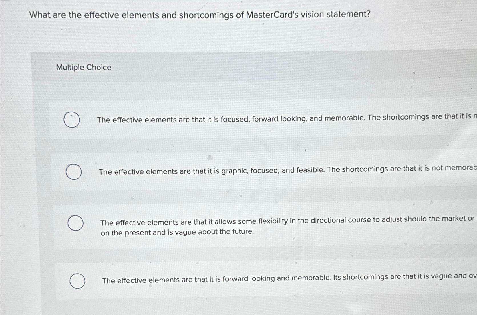 Solved What are the effective elements and shortcomings of | Chegg.com