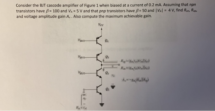 Solved Vcc VB40- QA Rop=(X) Ron=mporal) V820- A--Bm, (Ron | Chegg.com