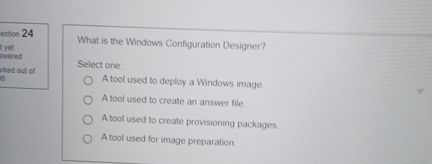 Solved What is the Windows Configuration Designer?Select | Chegg.com