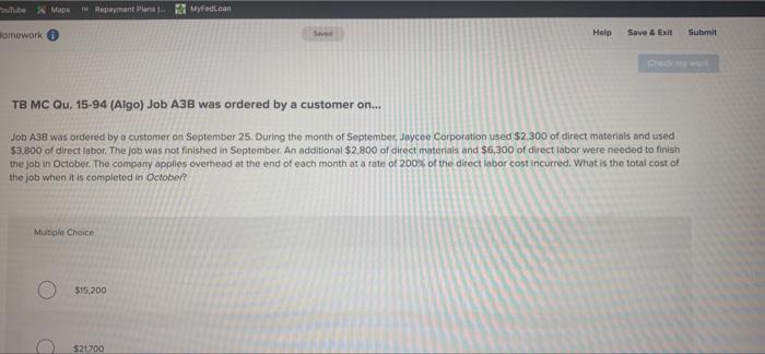 Solved butube MapS Repayment PlaneMyFedLoan lomework Seved | Chegg.com