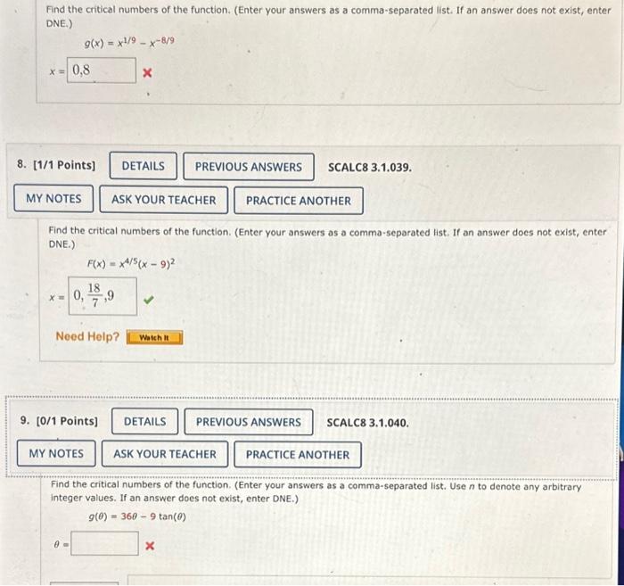 Solved Find the critical numbers of the function. (Enter | Chegg.com