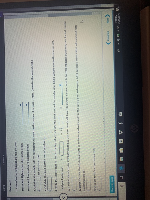 High-Low Method to Determine Fixed Cost and Variable | Chegg.com
