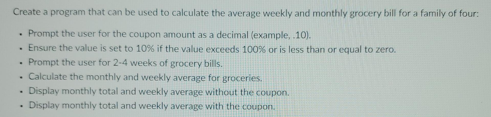 Solved in java: Create a program that can be used to | Chegg.com