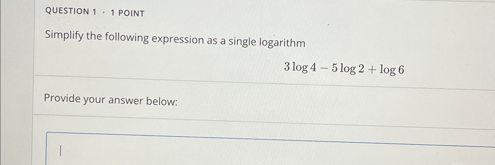 Solved QUESTION 1 - 1 ﻿POINTSimplify the following | Chegg.com