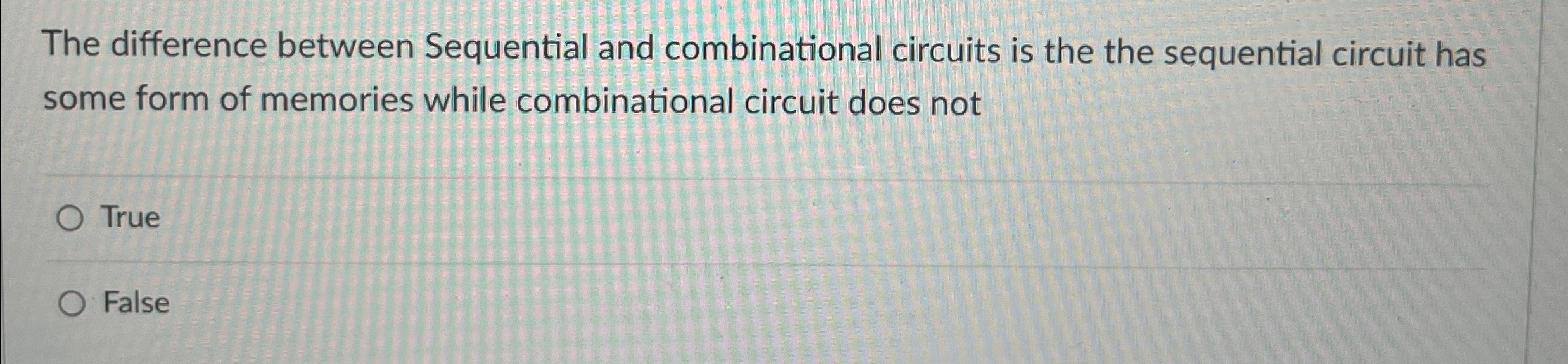 Solved The difference between Sequential and combinational | Chegg.com