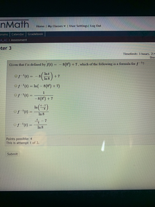Solved nMath Home | My Classes eme i my classes | User | Chegg.com