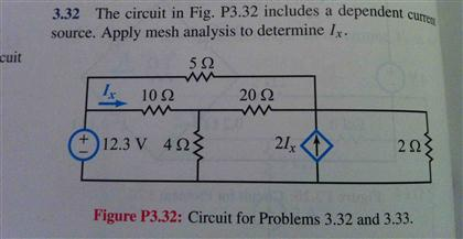 Solved The circuit in Fig. P3.32 includes a dependent | Chegg.com