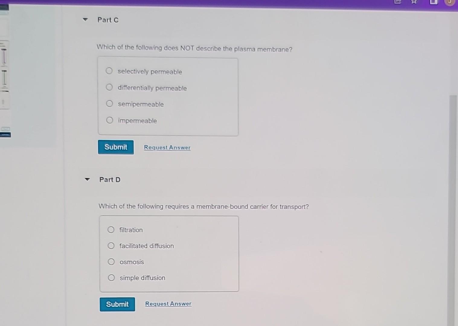 Solved Which of the following is NOT a passive process? | Chegg.com