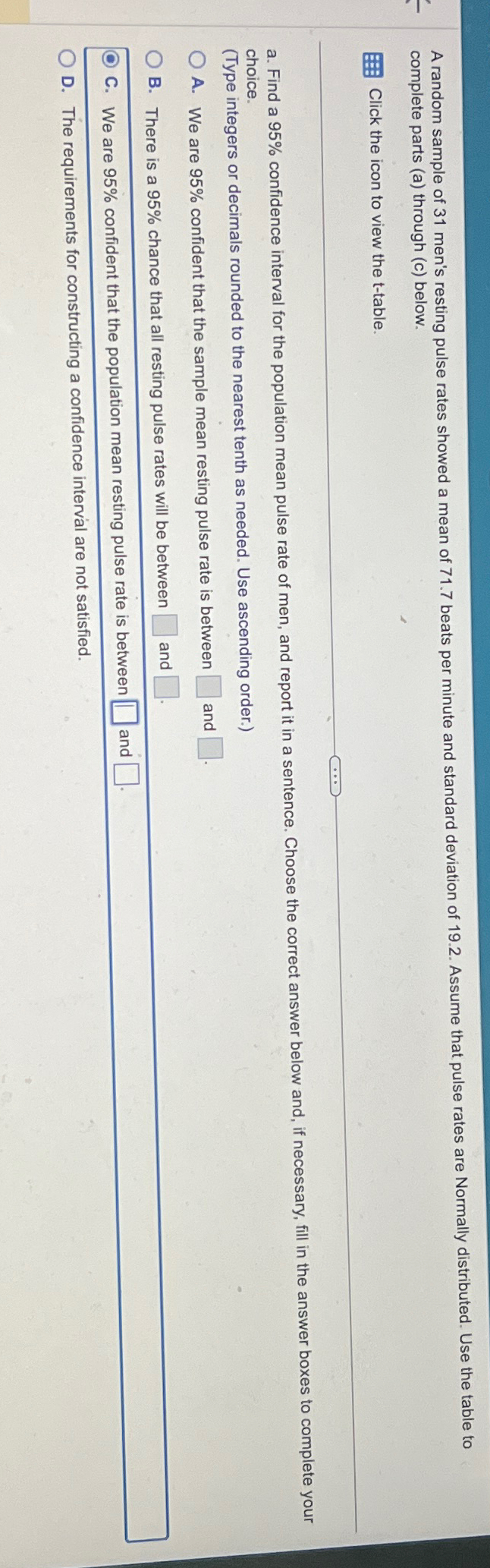 complete parts (a) ﻿through (c) ﻿below.Click the icon | Chegg.com