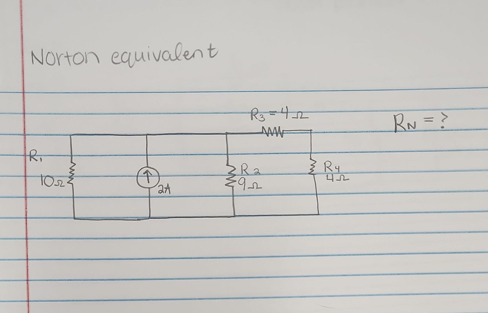 Solved Norton equivalent RN=? | Chegg.com