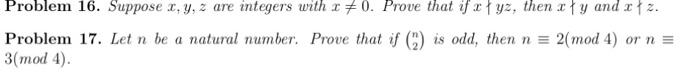 Solved Problem 17. Let n be a natural number. Prove that if | Chegg.com