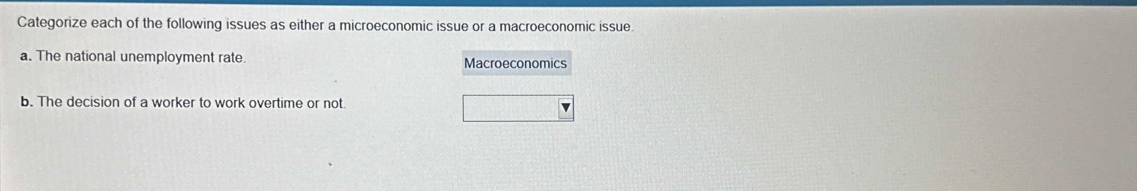 Solved Categorize each of the following issues as either a | Chegg.com