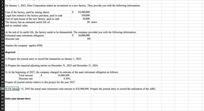 Solved Can you please solve it in excel and post it in excel | Chegg.com
