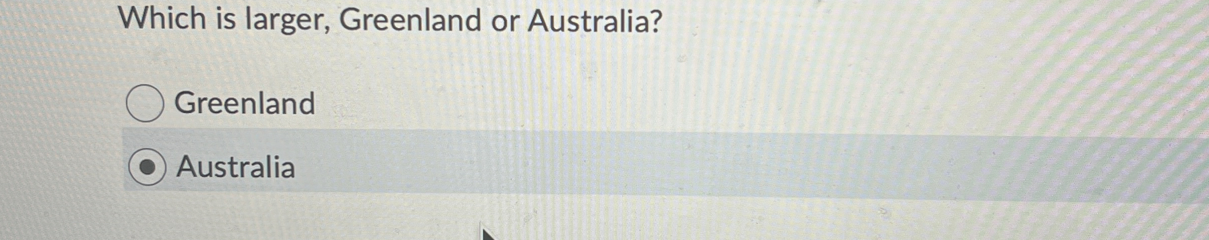 Solved Which is larger, Greenland or | Chegg.com