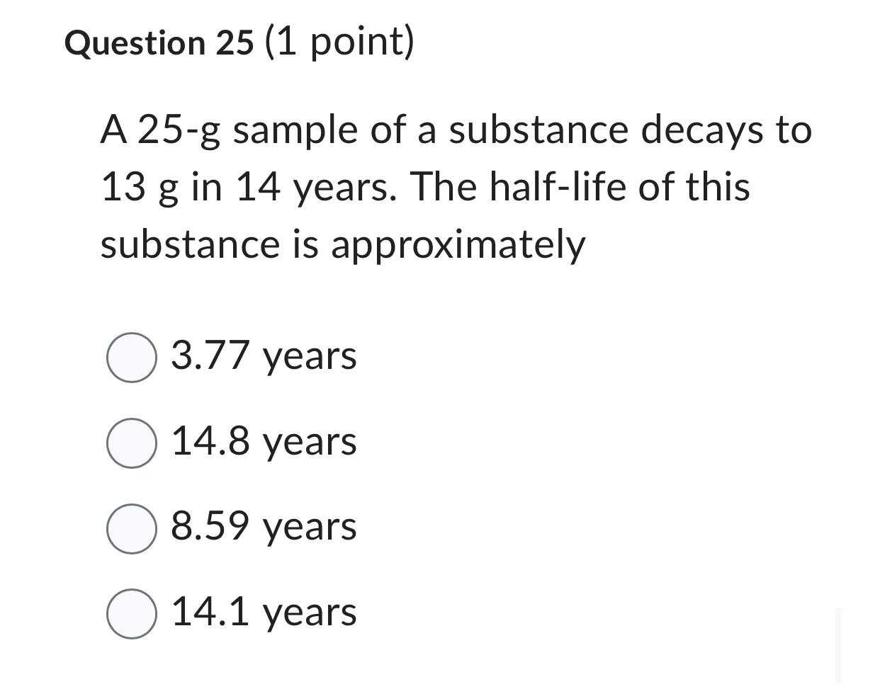 Solved Question 25 1 ﻿pointa 25 G Sample Of A Substance 