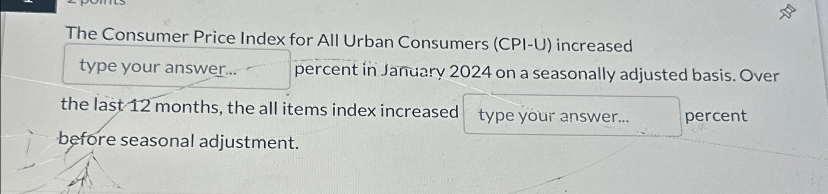 Solved The Consumer Price Index for All Urban Consumers | Chegg.com