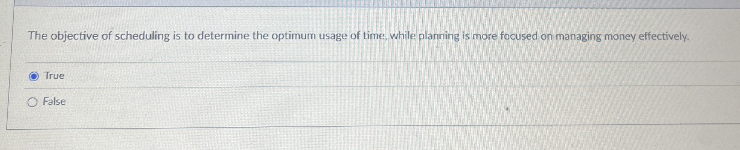 Solved The objective of scheduling is to determine the | Chegg.com